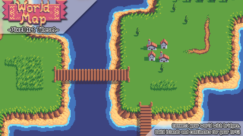 World Map - Pixel Art Tileset by unTied Games