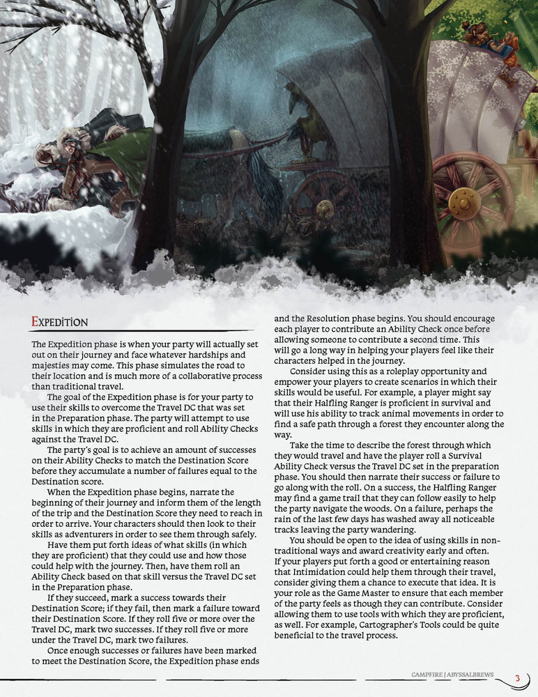Campfire | An Elegant Travel System for 5E by AbyssalBrews