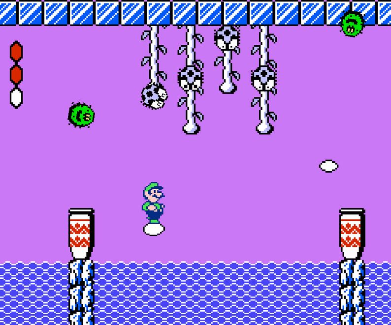 Luigi Floating on an Egg Over the Sea by PollySoft™