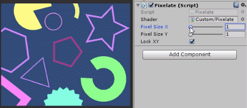 Pixelate post-effect/shader (Unity) by Andrii