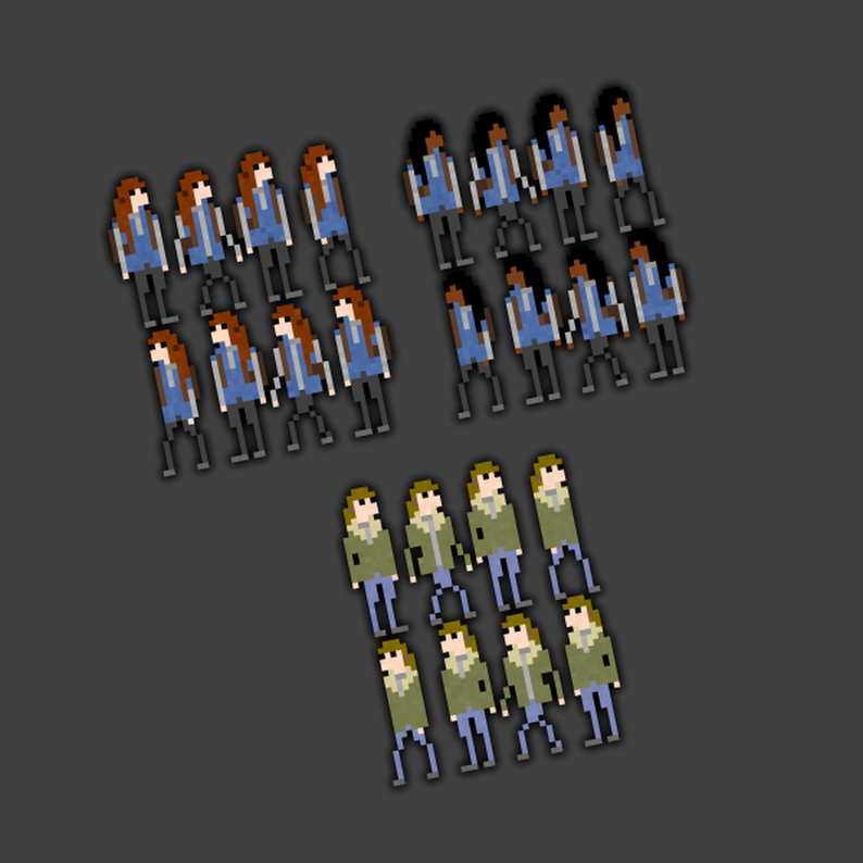 Survival Side-scroller Characters by RAINPROXY