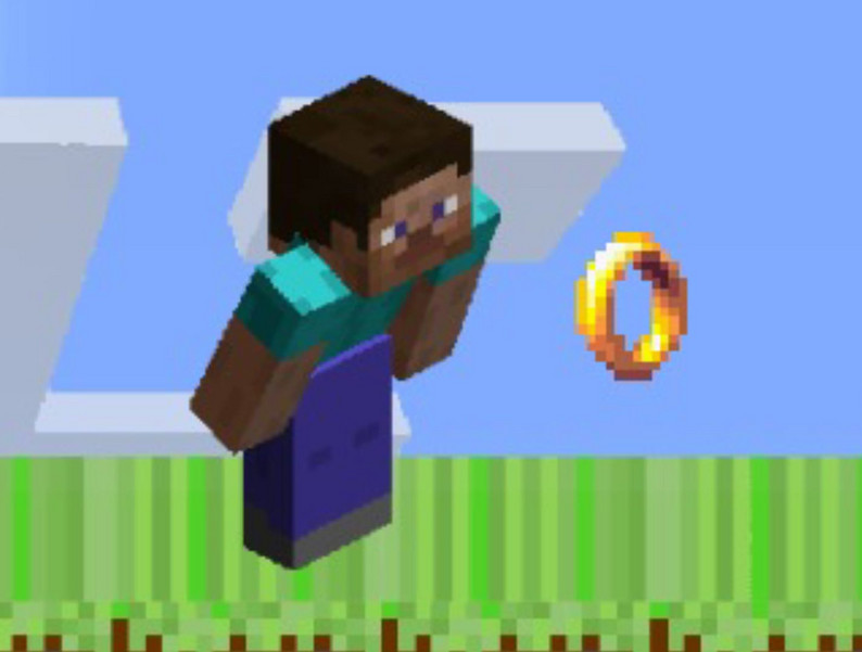 Steve vs Sonic!!!! by GhostlyWillow