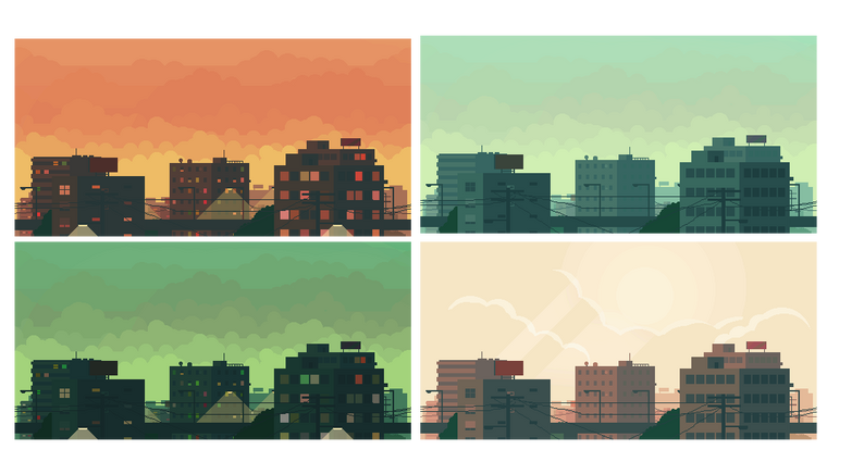 Pixel Art City Backgrounds by edermunizz
