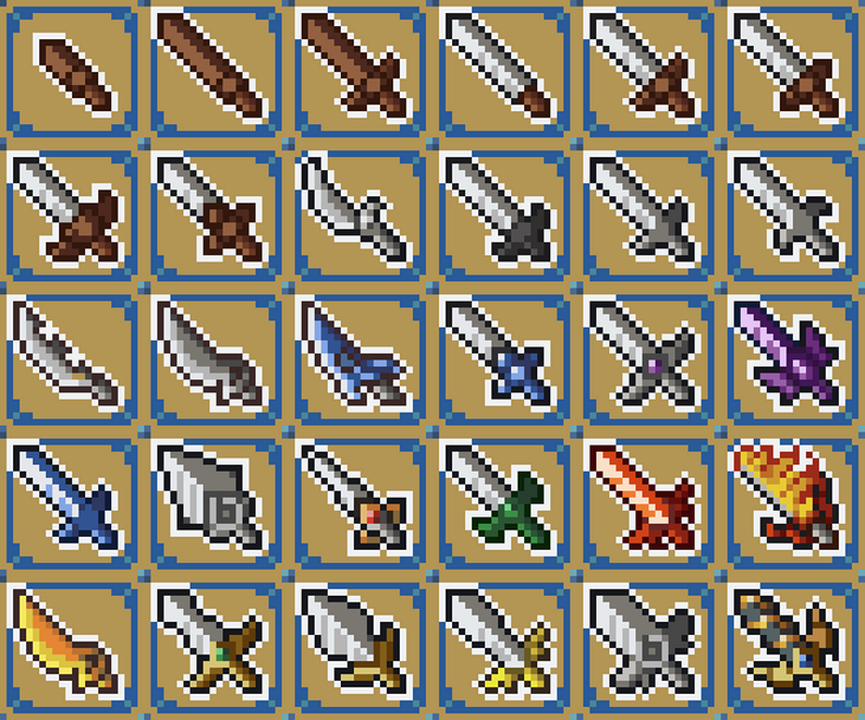 RPG 16x16 Icon Sword Pack Pixel Art by Viny Maia