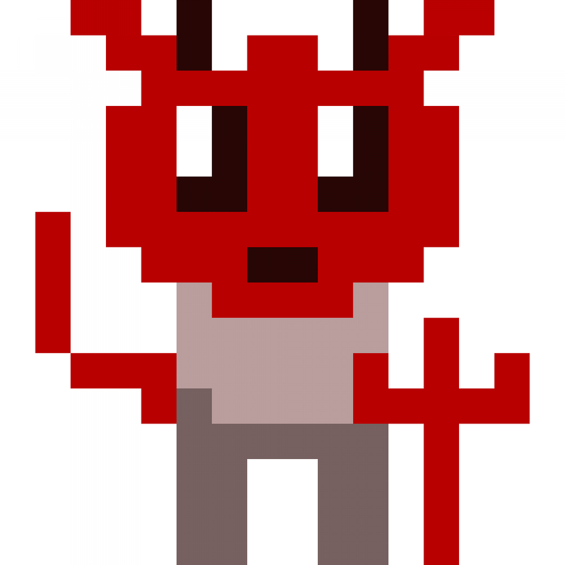 Baby devil/satan Pixel art asset by Rhiddhi Prasad Das