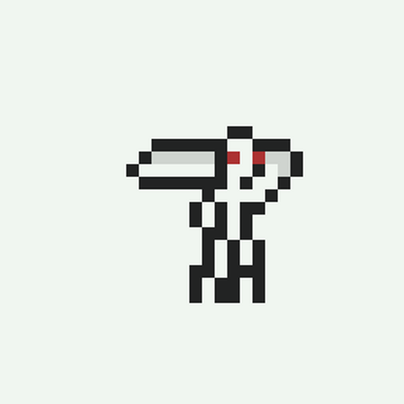 Mono Warrior 1bit Character by Frontend Pashtet