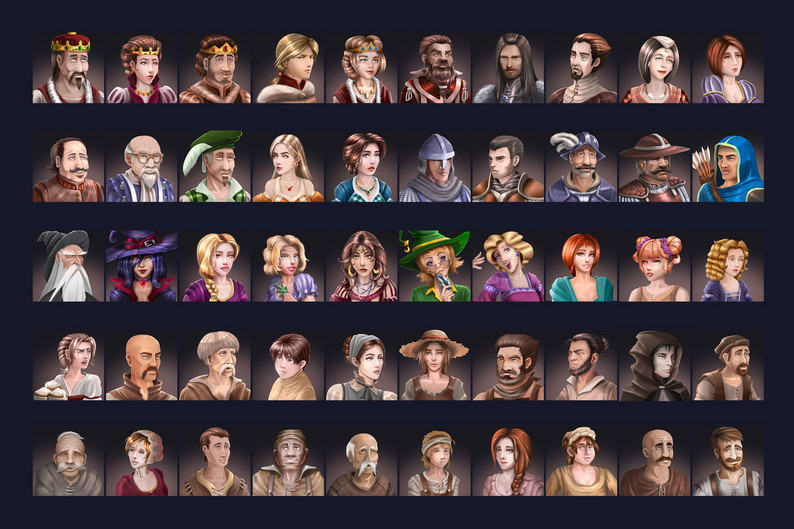 Free RPG Fantasy Avatars by Free Game Assets (GUI, Sprite, Tilesets)