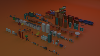 Low Poly Household Items Pack by LowPolyAssets