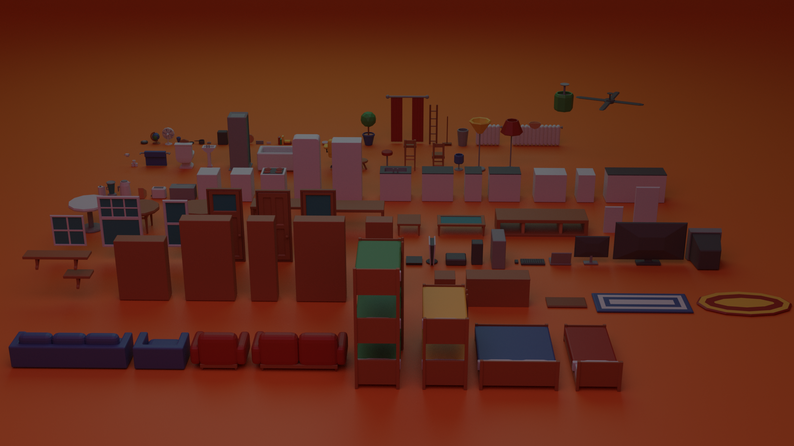 Low Poly Household Items Pack by LowPolyAssets