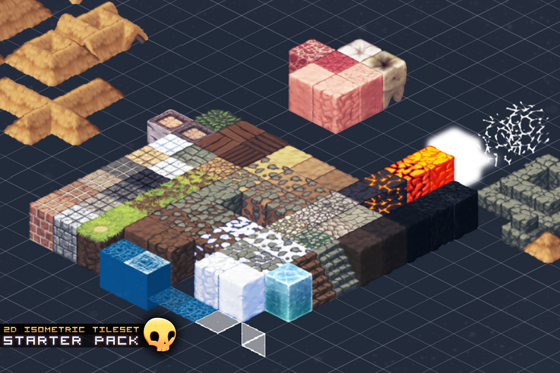 2D Isometric Tile Starter Pack by Golden Skull Art