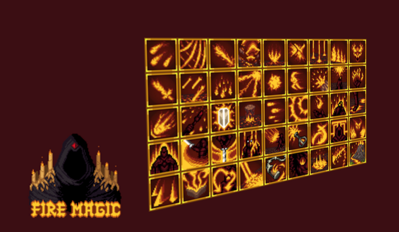 Unique Fantasy Fire Magic Icons [32x32] by Marvyra