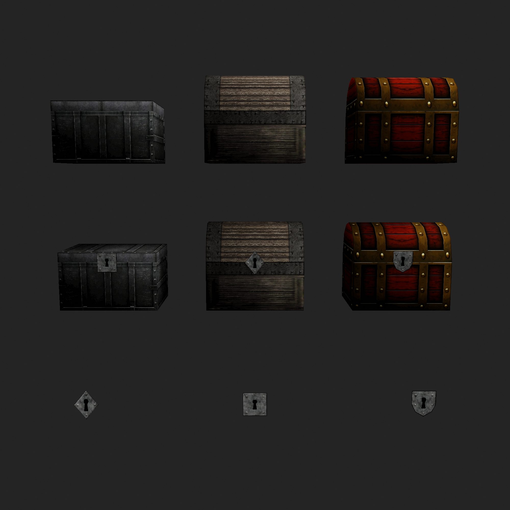CHEST UPDATE - PS1 PSX Dungeon Modular Pack by CrimsongCat
