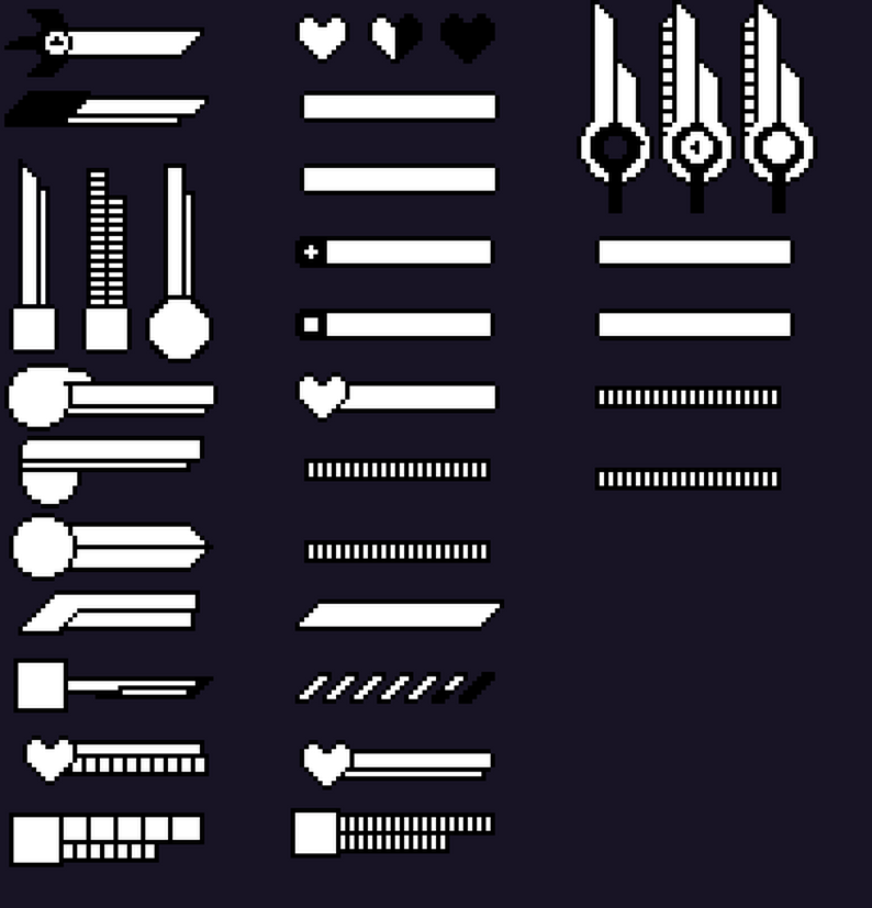 Pixel Art Health & Stamina Bar Assets by Gowl