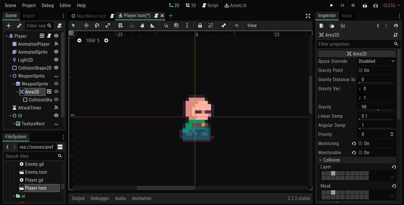 Godot Aestro Theme by Hanprogramer