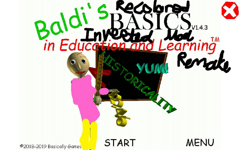 Baldi's Recolored Basics in Remake and Inverted Edition by ROSS'S ...