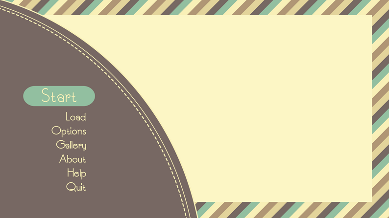 Pastel stripes Ren'py GUI by Skolaztika