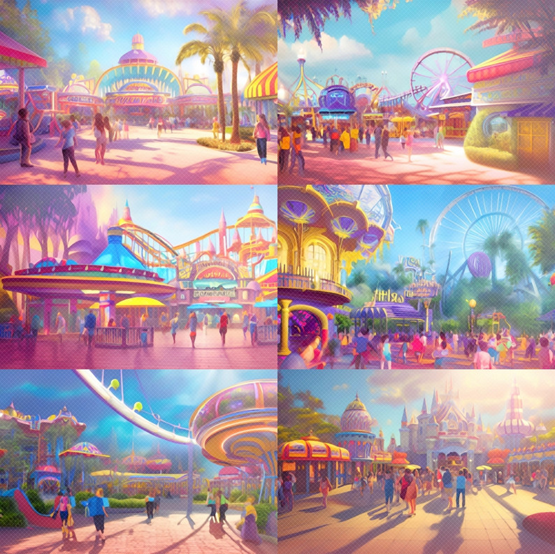 Amusement Park Pack: 12 Visual Novel Backgrounds by Rachel Chen