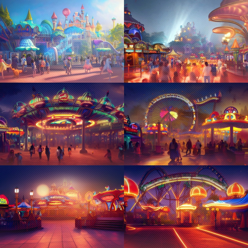 Amusement Park Pack: 12 Visual Novel Backgrounds by Rachel Chen