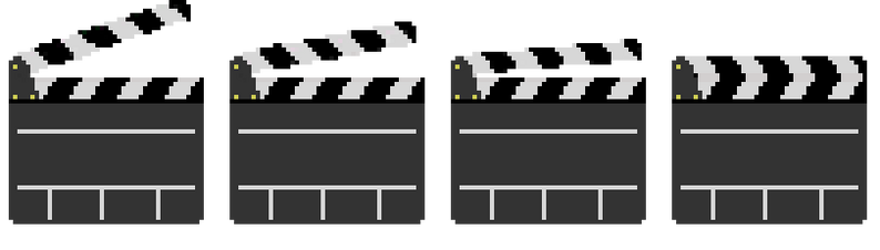Free Clapboard Clapper Pixel Art Cinema Movie by Jose Moyano