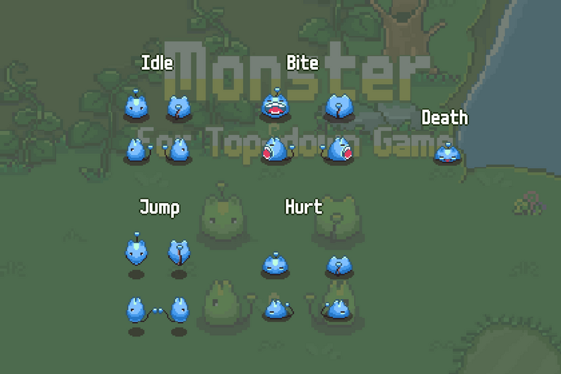 Pixel Top-down : Enemy_01 by DreamyPixelArt