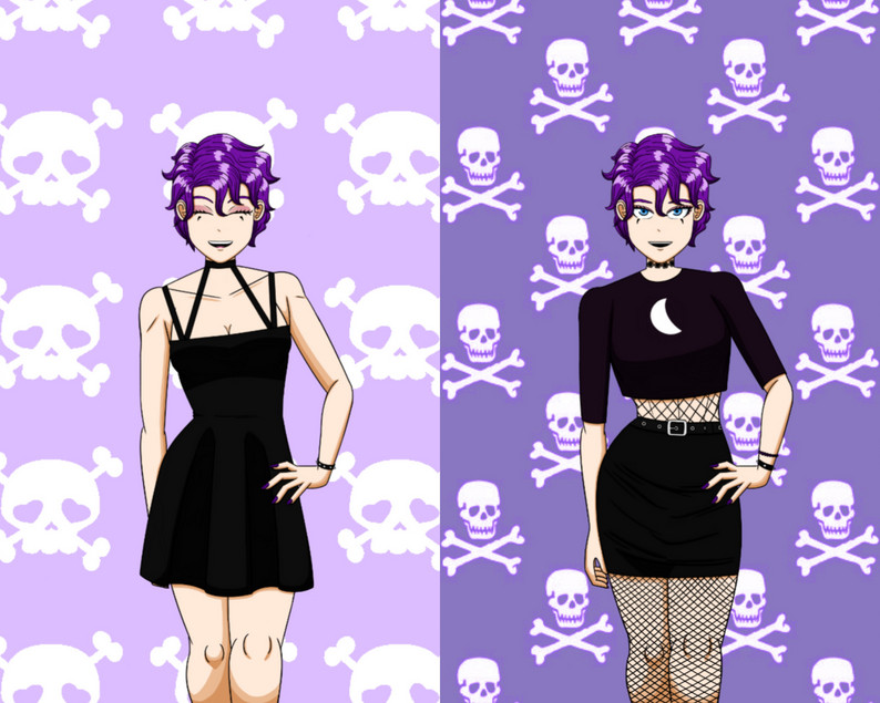 Goth girl full sprite pack by Moon Fairy