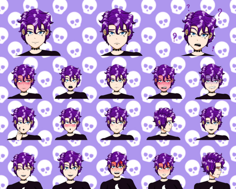 Goth girl full sprite pack by Moon Fairy