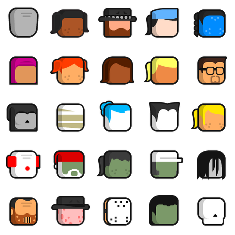 FREE Vector Heads Pack 200+ by BeeMaxStudio