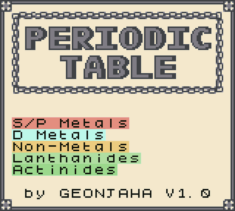 Periodic Table by Geonjaha
