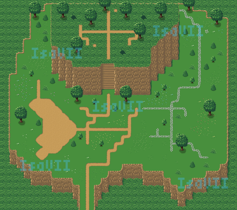 Grass / bush labyrinth Tileset 32x32 by IsaVII