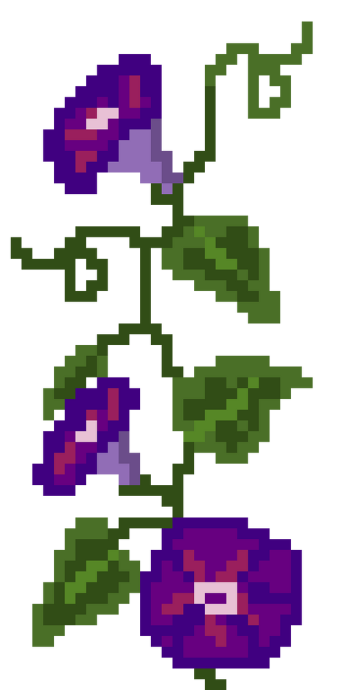 Free Pixel Climbing plants pack 32x64 by Danaida