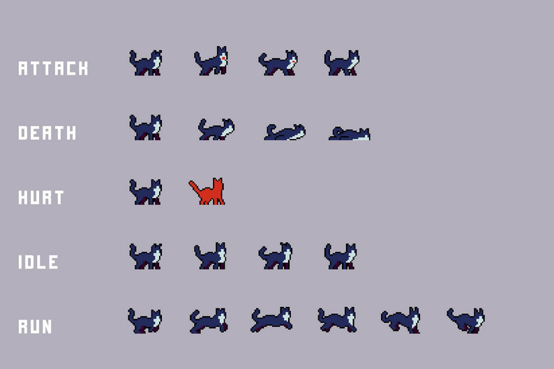 Free Street Animal Pixel Art by Free Game Assets (GUI, Sprite, Tilesets)