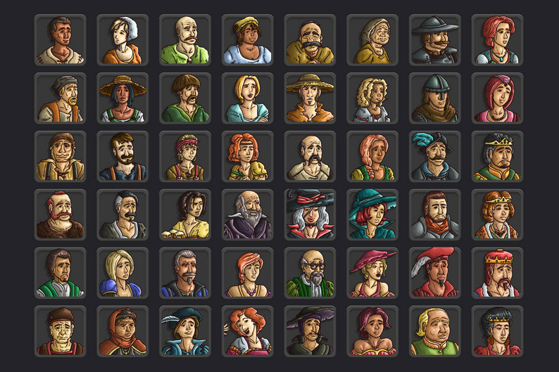 Free Character Avatars By Free Game Assets Gui Sprite Tilesets