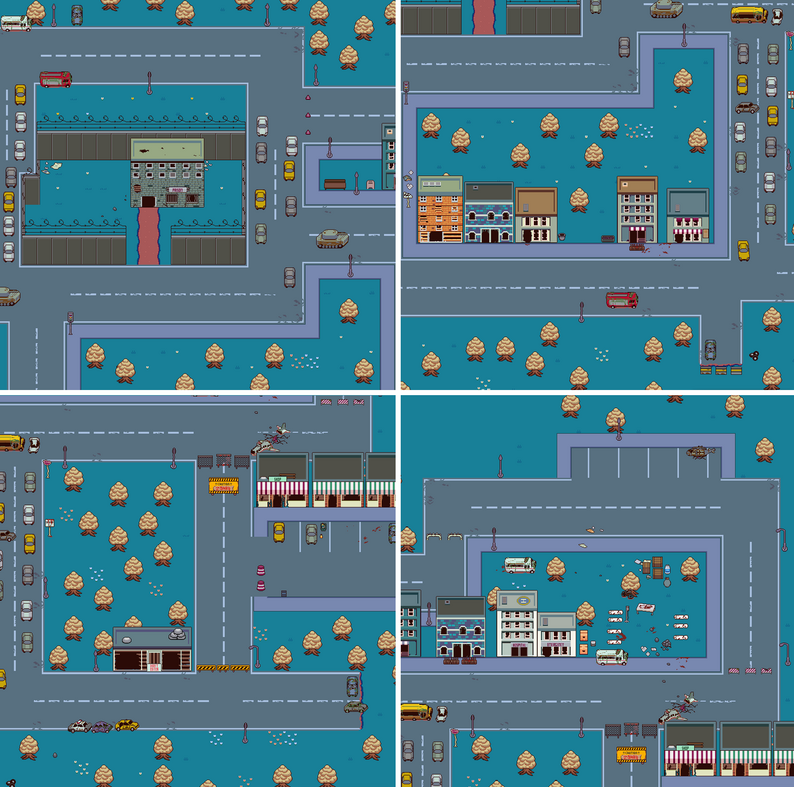 Pixel Top-Down Zombie Apocalyptic Package by NYKNCK