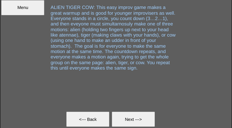 Theater Games + Improv Generator by AKking_YT