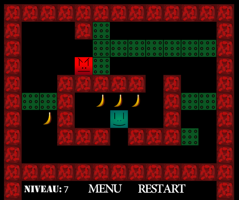 Mordicus - A Banana pushing puzzle game by potomax, vidvadgames