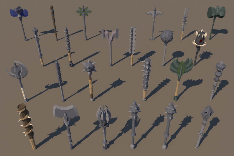 Free Hammer 3D Low Poly Pack by Free Game Assets (GUI, Sprite, Tilesets)
