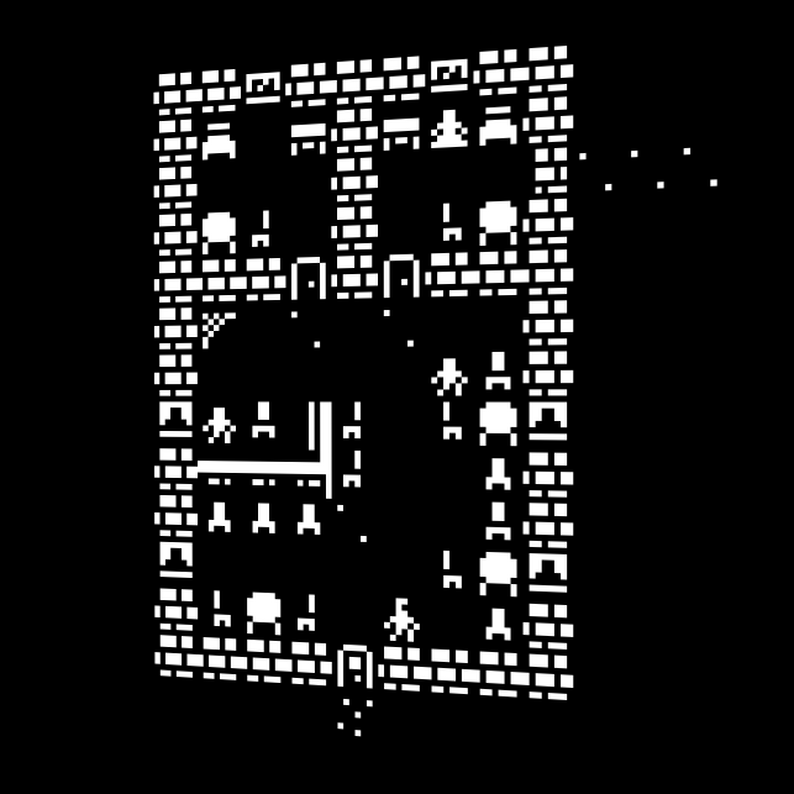 1-Bit Top-Down Sprites (8x8) by Crystalwarrior