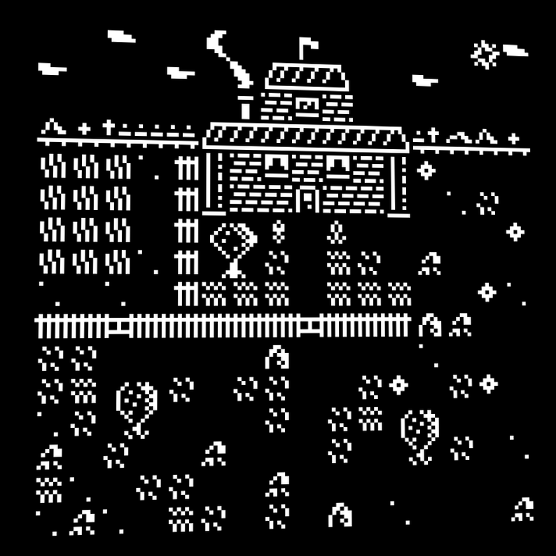 1-Bit Top-Down Sprites (8x8) by Crystalwarrior