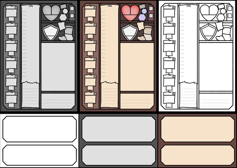 D&d foldable charater sheet template - Wizard by TornioDuva