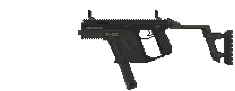 Pixelart submachine gun Vector by SirKOSA