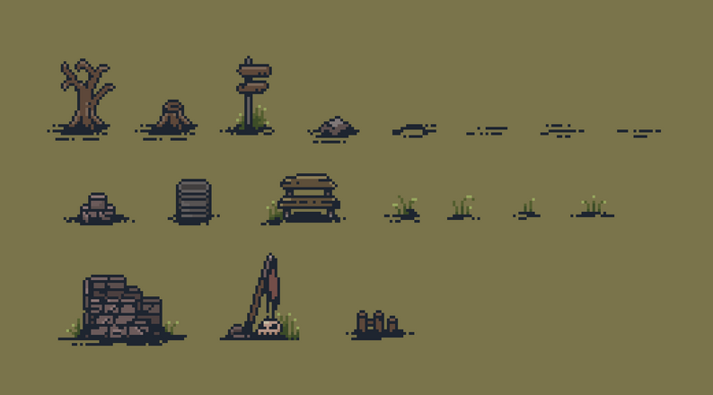 Simple pixel objects by mamemaru