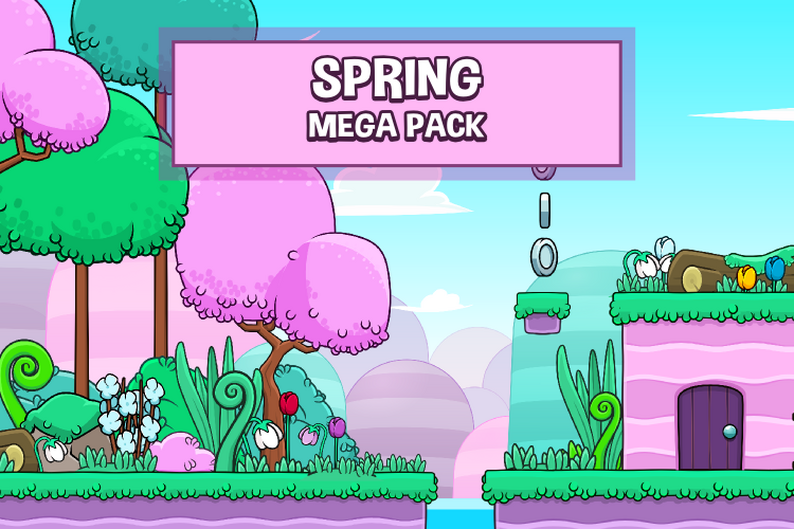 Spring themed game asset collection by Robert Brooks ...