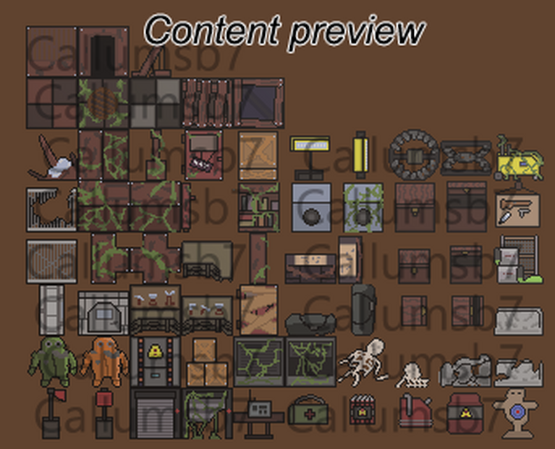 Post-Apocalyptic Tileset (60+ items) by Axis Games