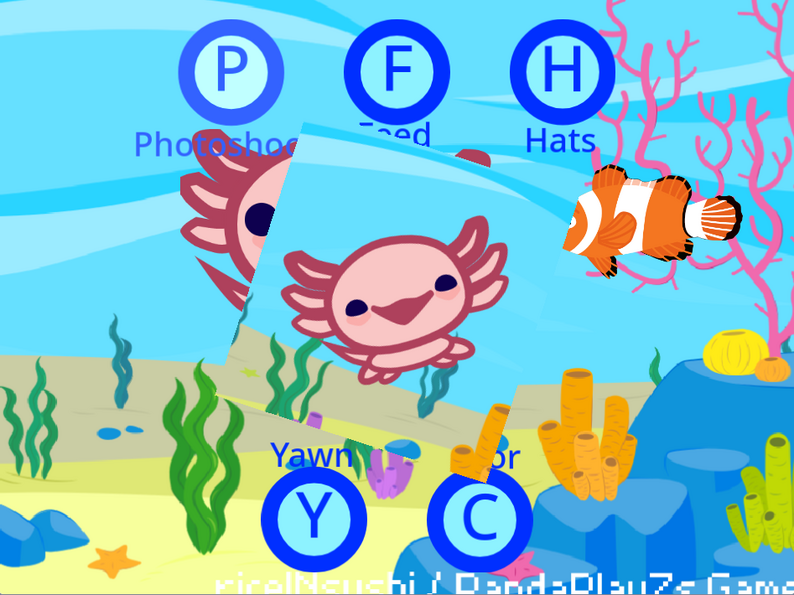 Pet Axolotl || Axolotl Simulation v2.2 by BritishPerson