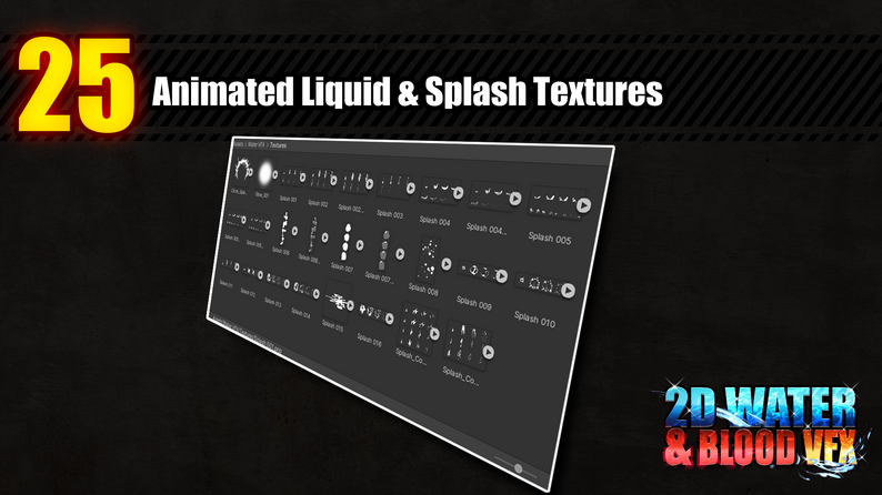 2D Water & Blood - Liquid VFX - Unity Prefabs by CartoonCoffee