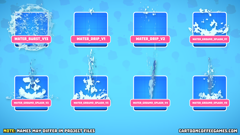 2D Water & Blood - Liquid VFX - Unity Prefabs by CartoonCoffee