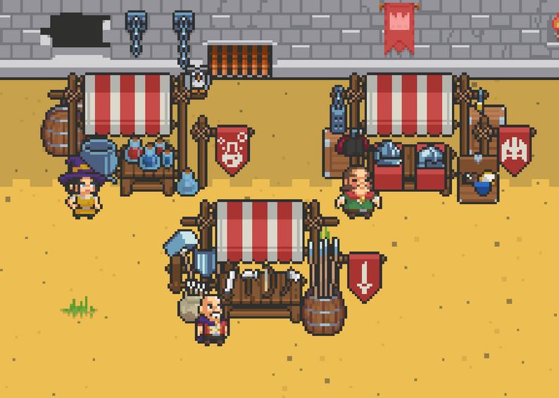 2D Pixel Art Medieval Merchant Sprites by Elthen's Pixel Art Shop