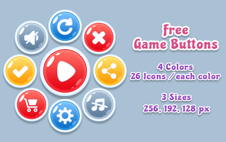 Free Game Buttons by Renderman