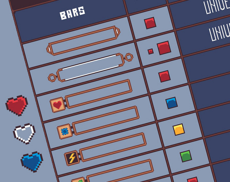 PIXELBARS - HP, MP, Energy by Yes! Helios