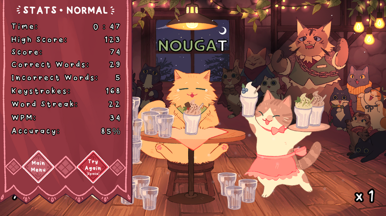 Happy Cat Tavern: Typing Challenge by Courier Cat Studio